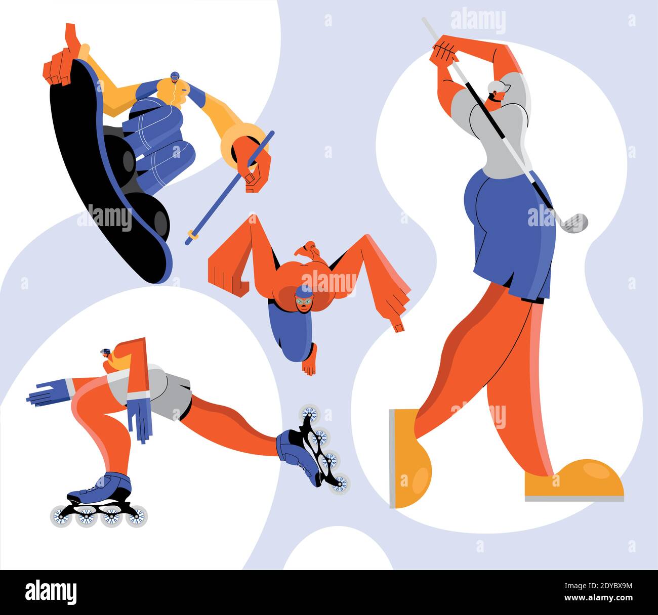 athlete practicing gymnastics sport character vector illustration ...