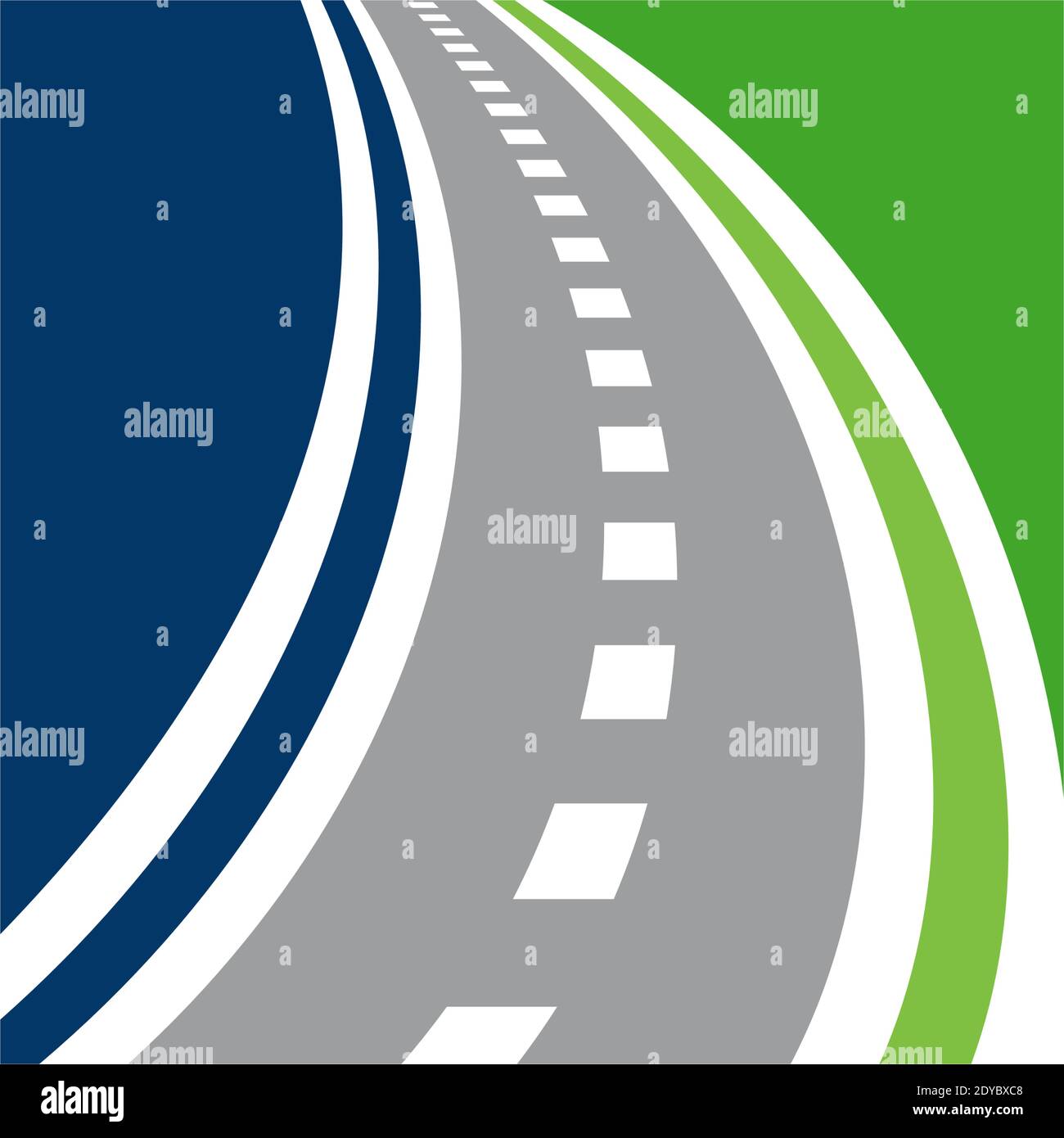 Vector direction logo combination. Roadway and curved road symbol Stock ...