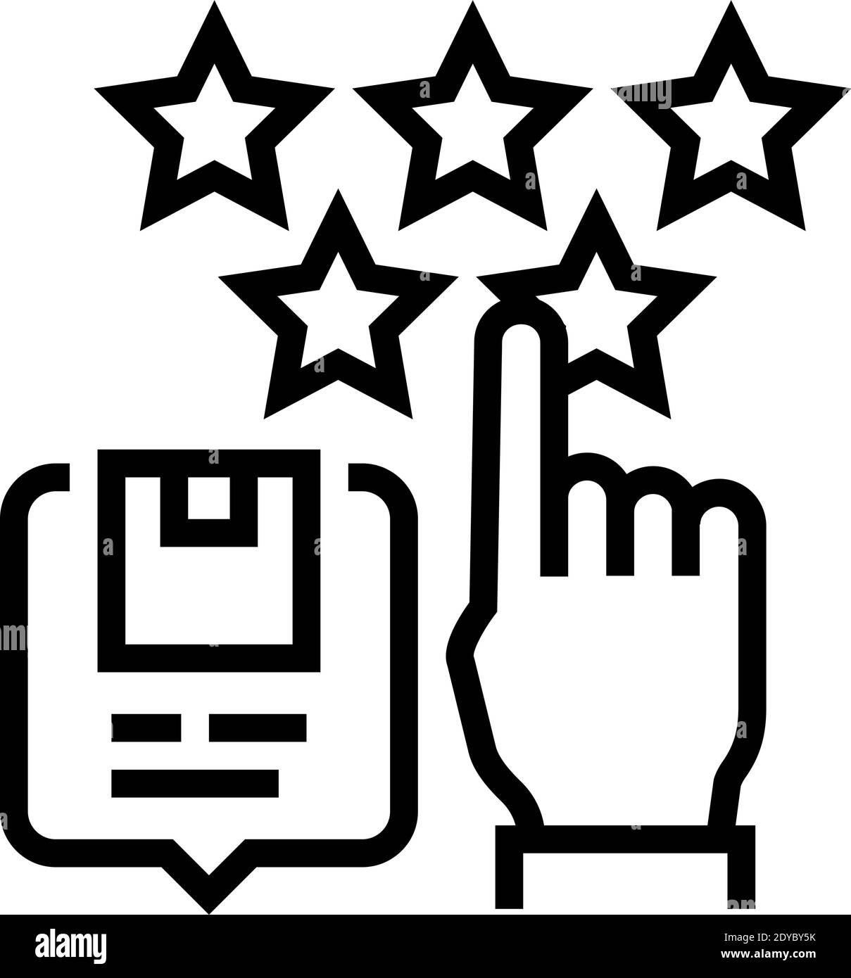 delivery service review line icon vector illustration Stock Vector ...