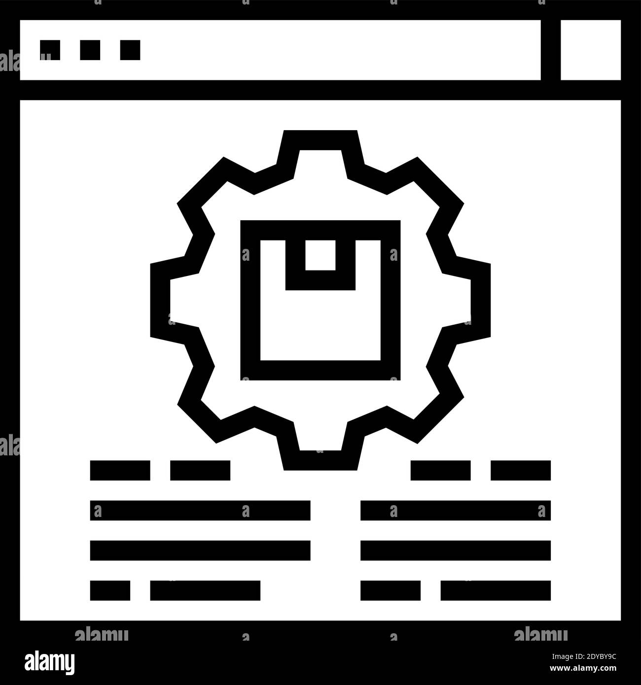 working process review line icon vector illustration Stock Vector Image ...