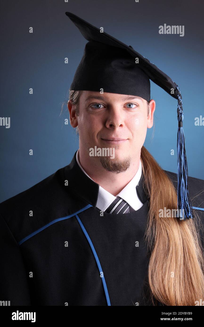 Young handsome man graduating hi-res stock photography and images - Alamy