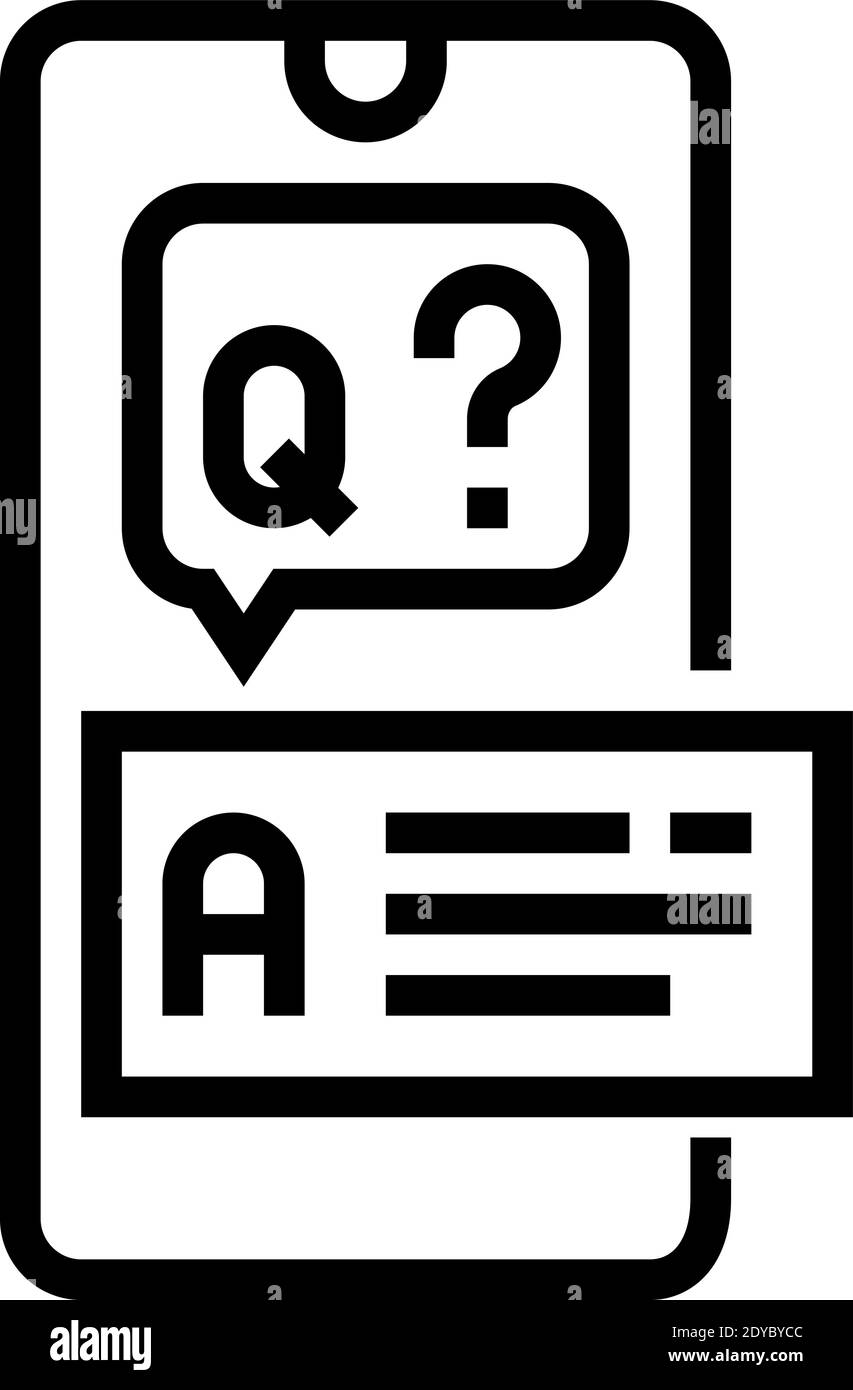 question and answer line icon vector illustration Stock Vector Image ...