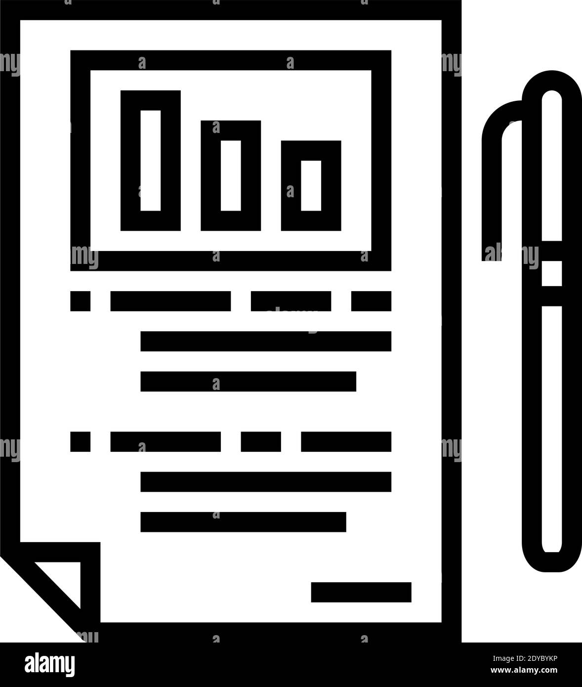 business report line icon vector illustration Stock Vector Image & Art ...