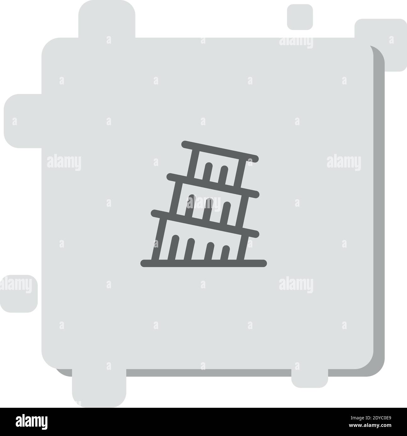 leaning tower of pisa vector icon modern simple vector illustration ...