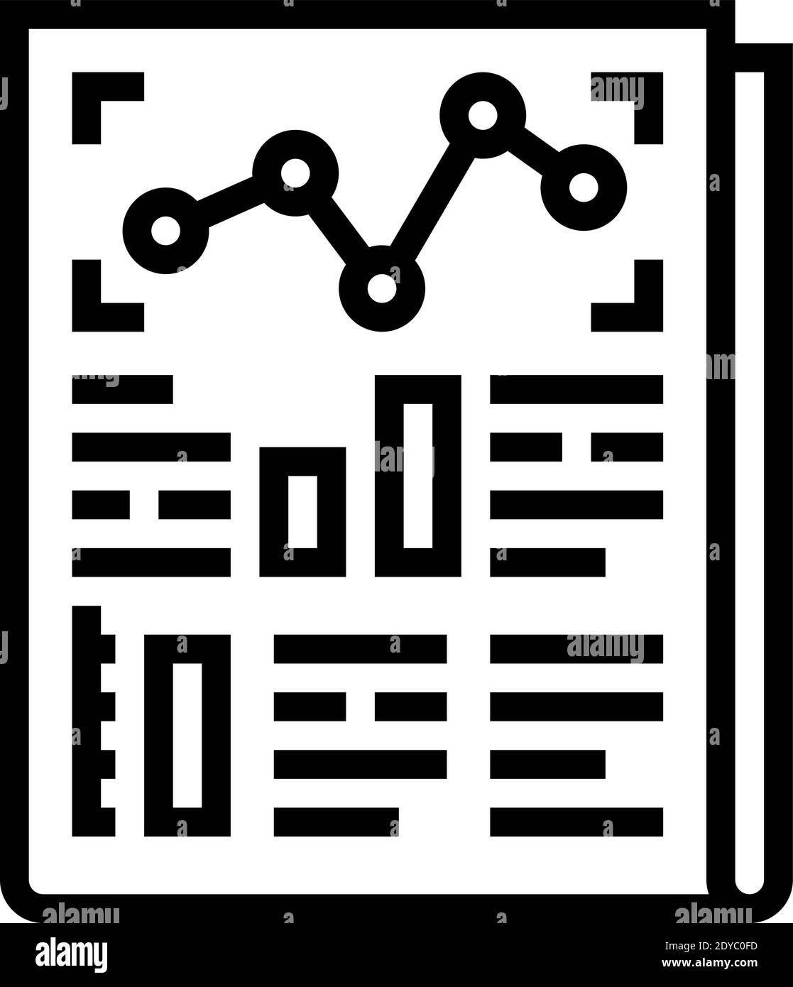 Statistical analysis line icon Black and White Stock Photos & Images ...