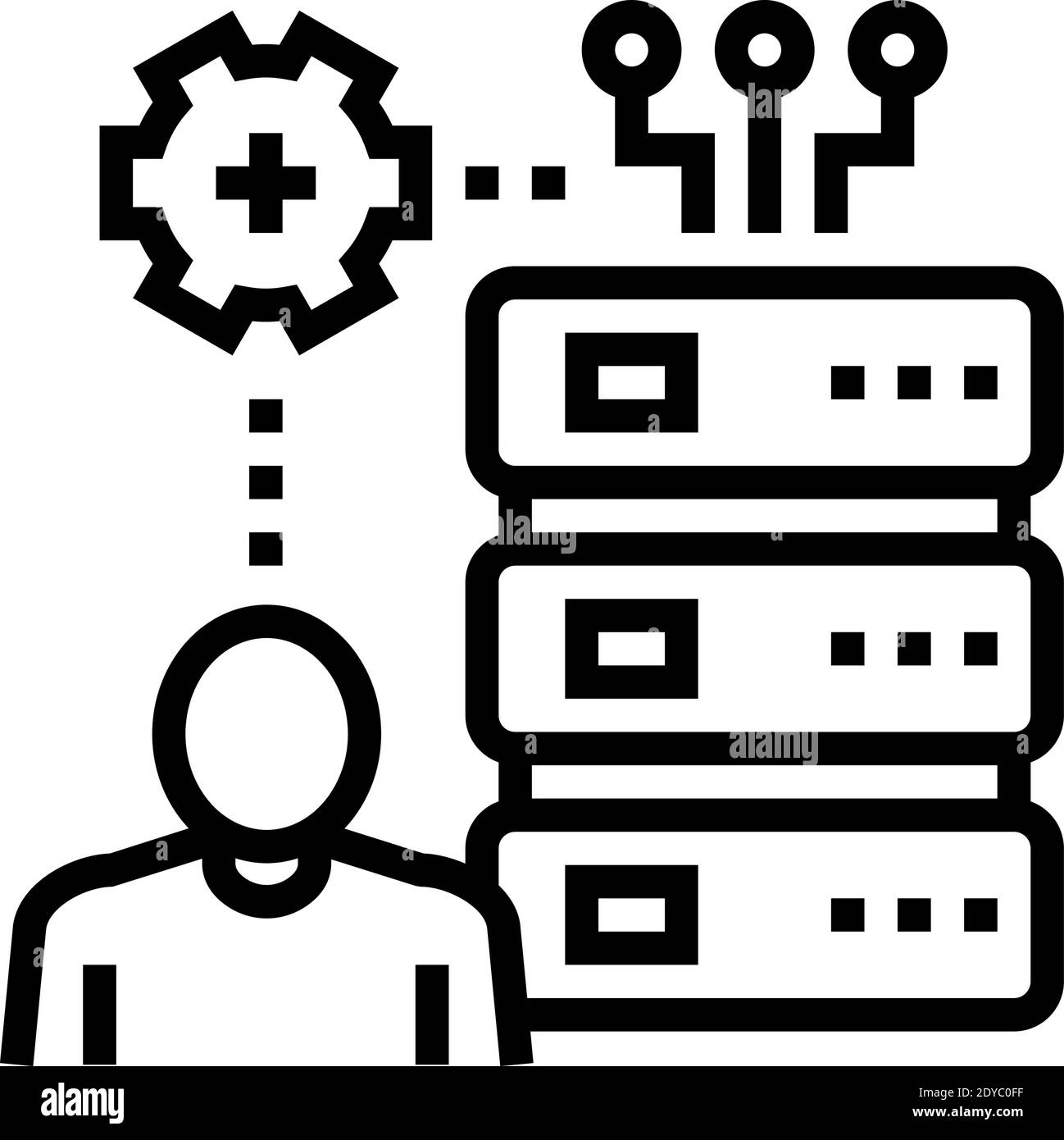 administrator system line icon vector illustration Stock Vector Image ... administrator system line icon vector illustration Stock Vector Image ...