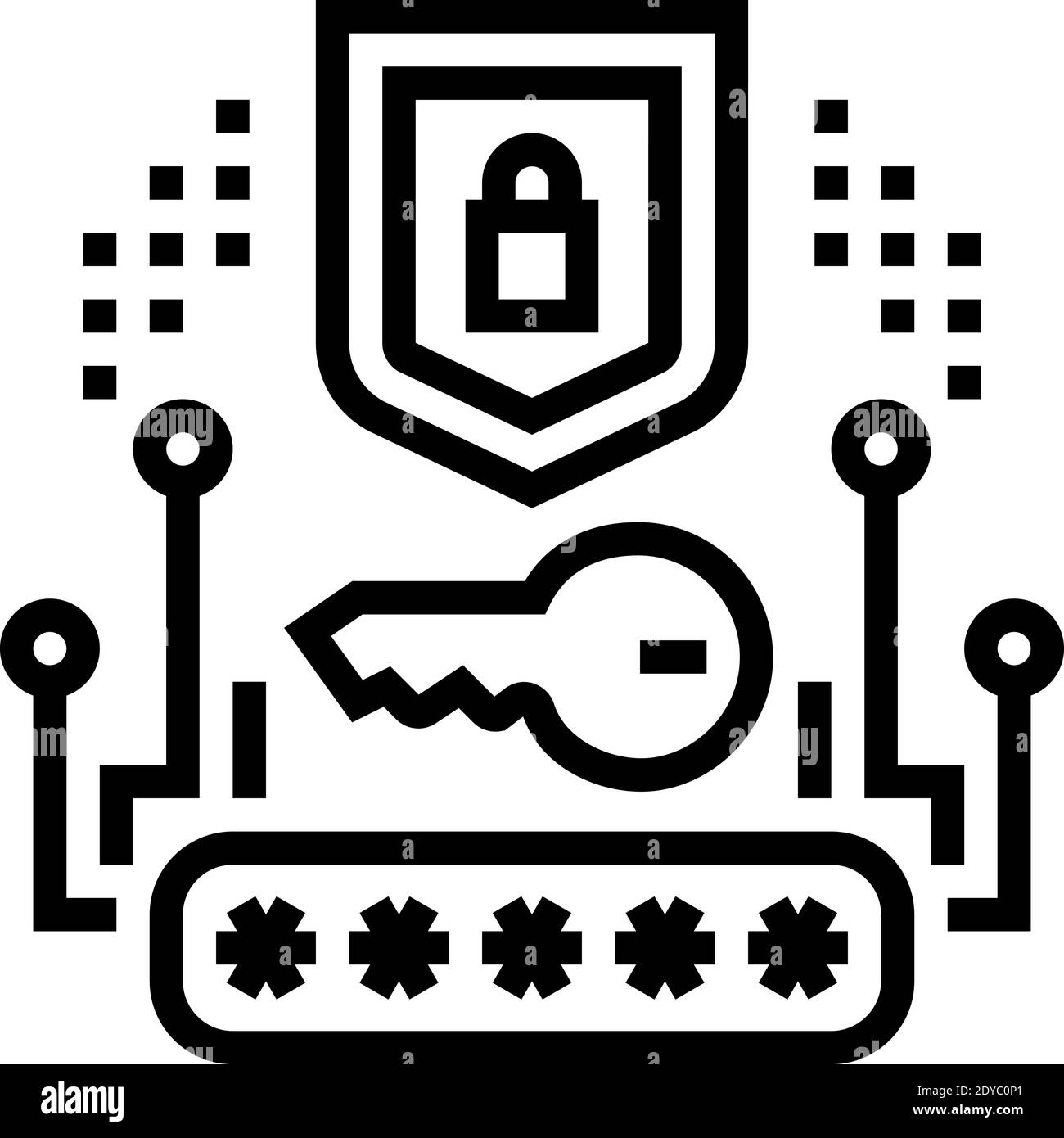 security system line icon vector illustration Stock Vector Image & Art ...