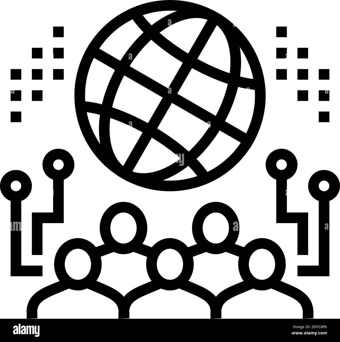 network system line icon vector illustration Stock Vector Image & Art ...