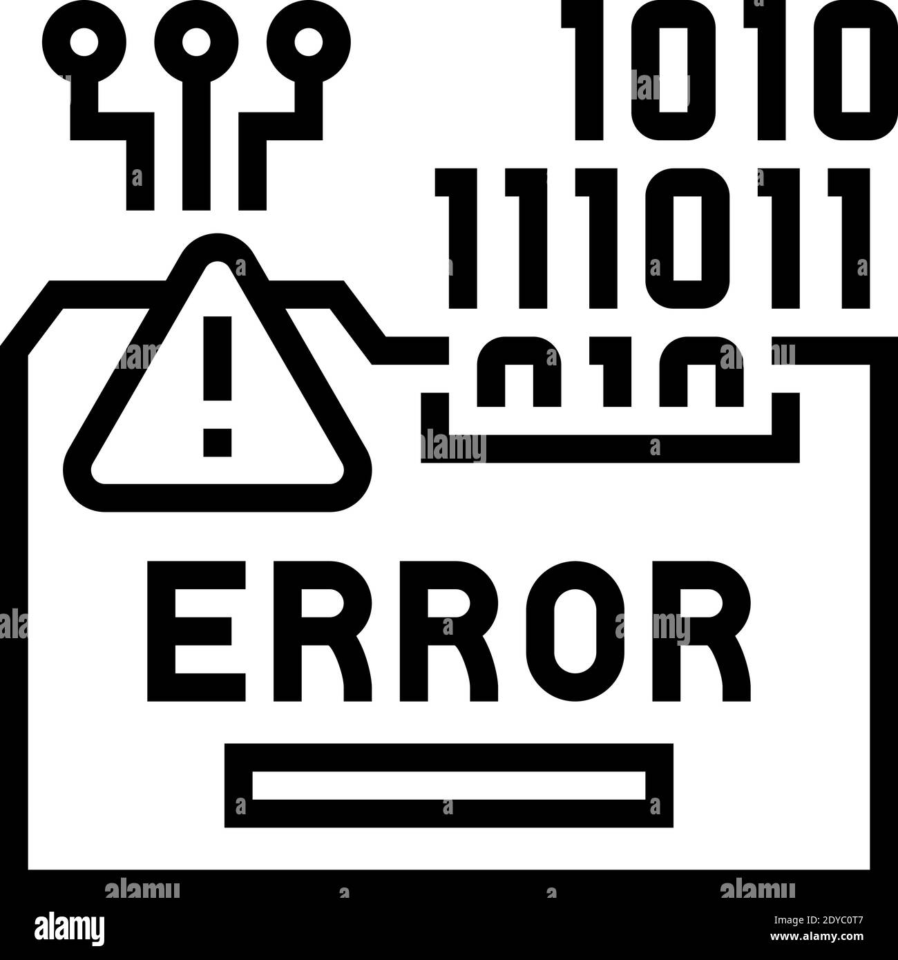 Server error outline icon Black and White Stock Photos & Images - Alamy
