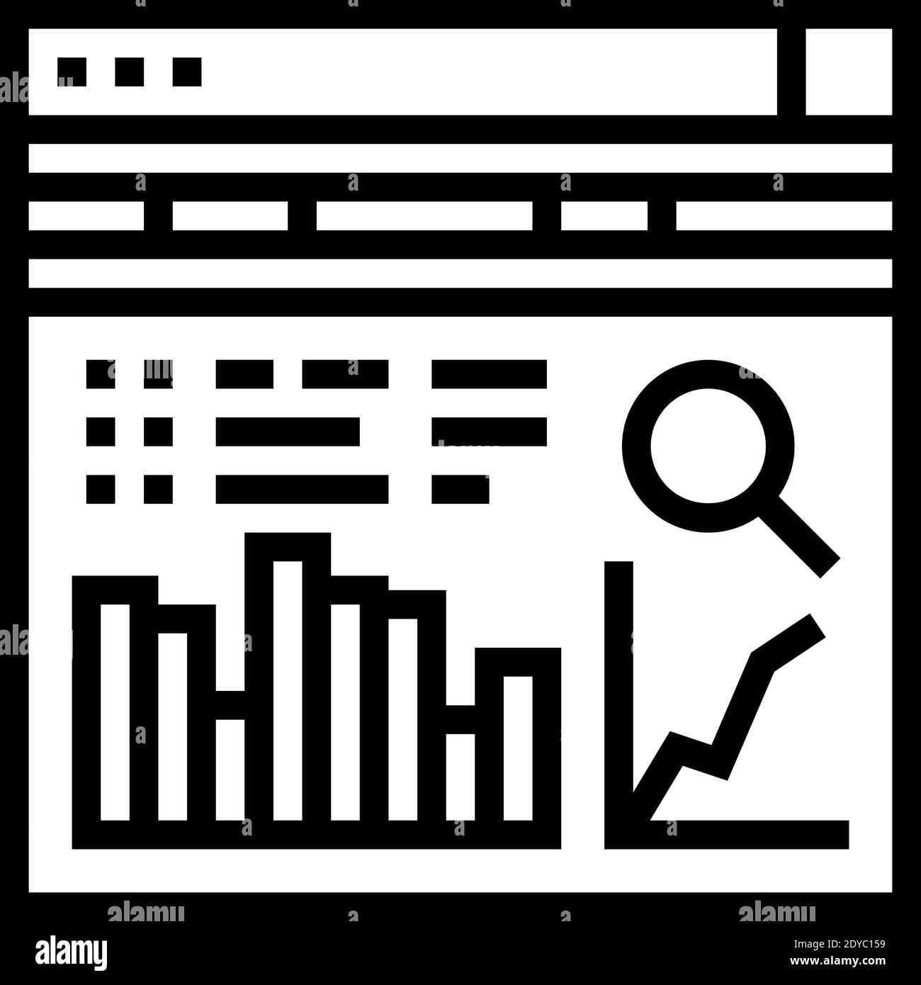 analysis system line icon vector illustration Stock Vector Image & Art ...