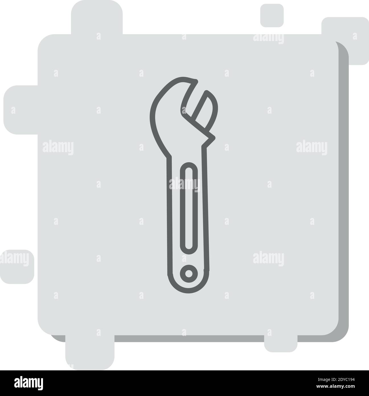 wrench repair device outline vector icon modern simple vector ...