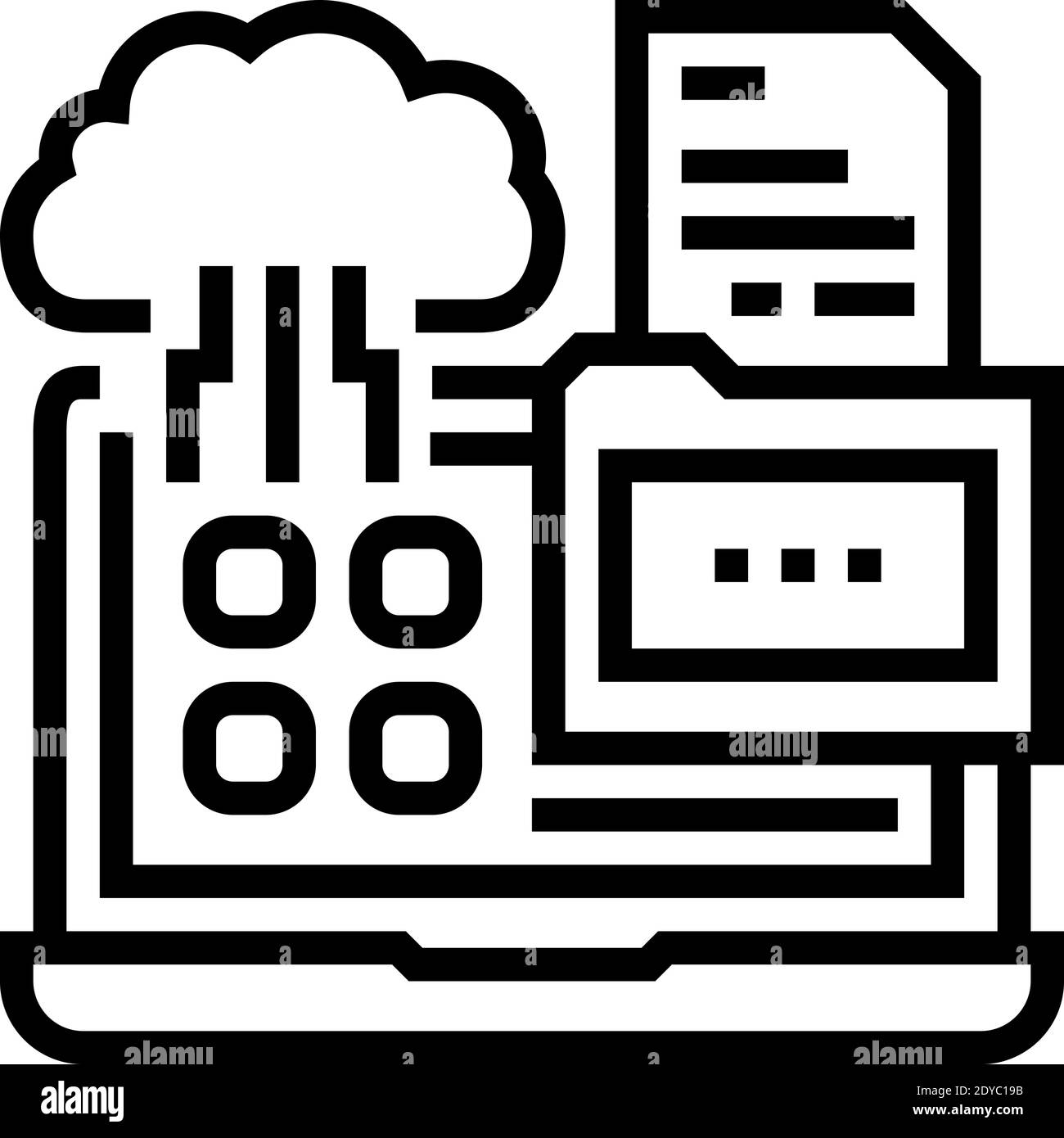 management system line icon vector illustration Stock Vector Image ...