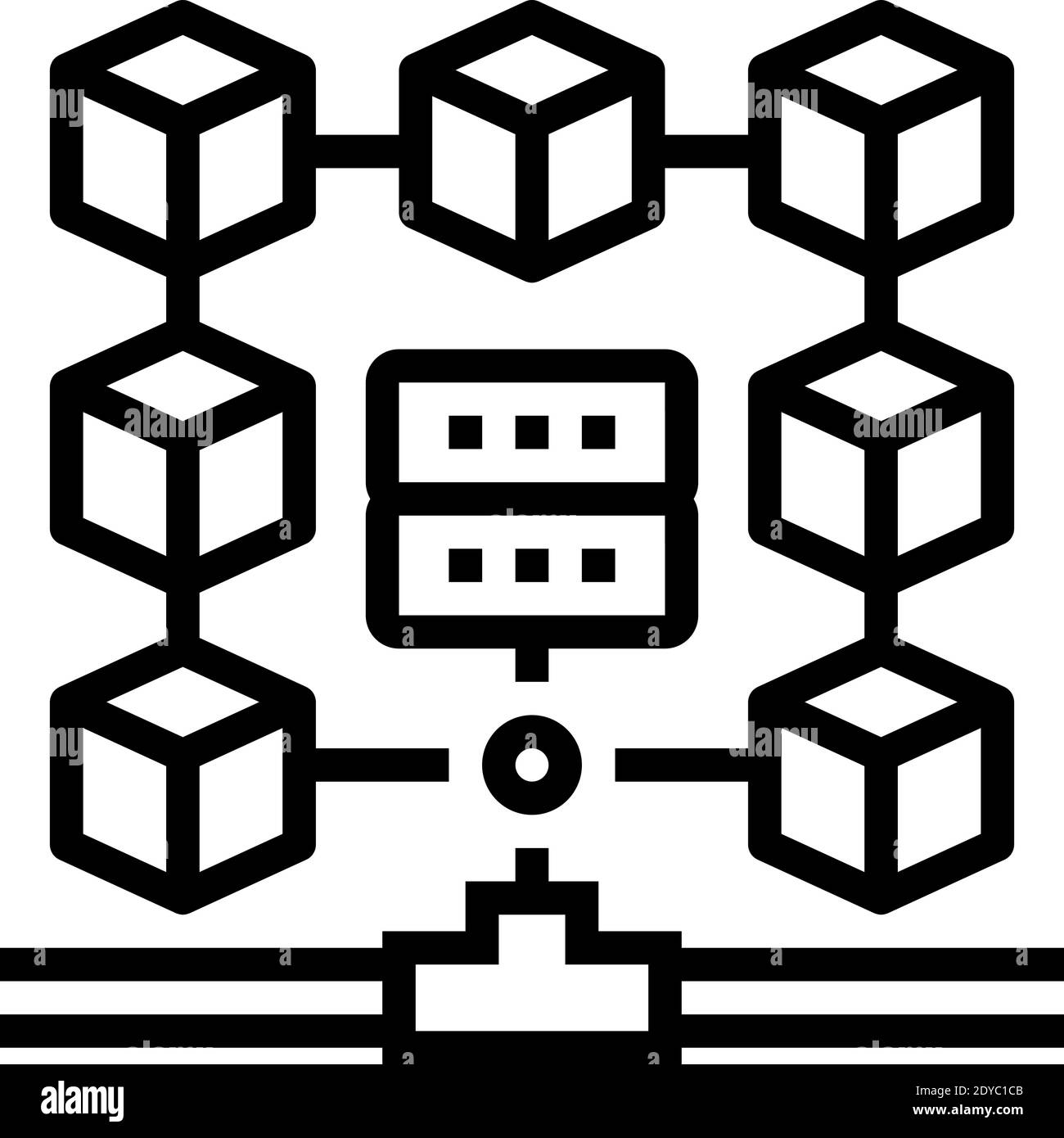 data system line icon vector illustration Stock Vector Image & Art - Alamy