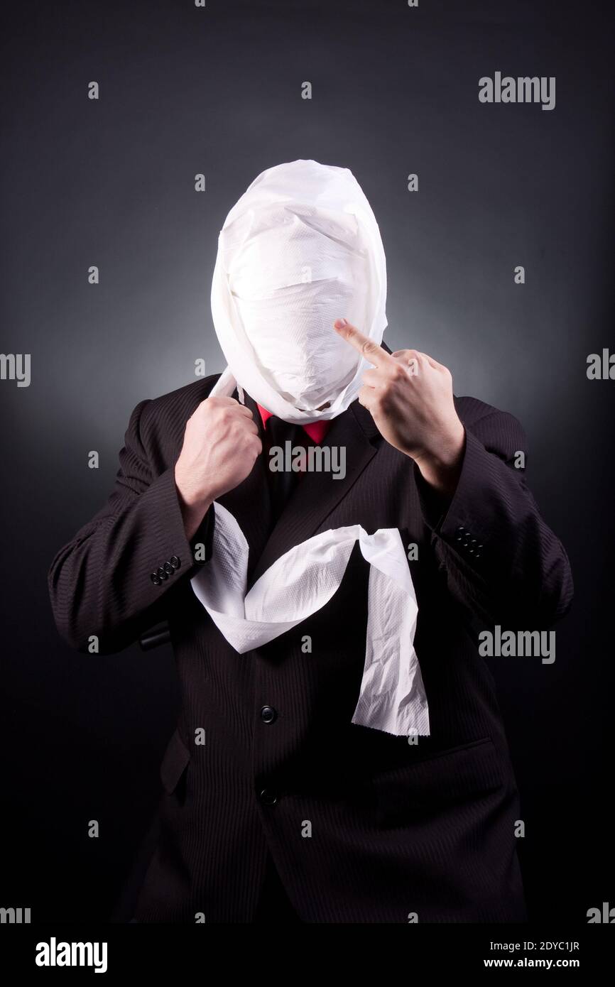 Toilett paper man Stock Photo - Alamy