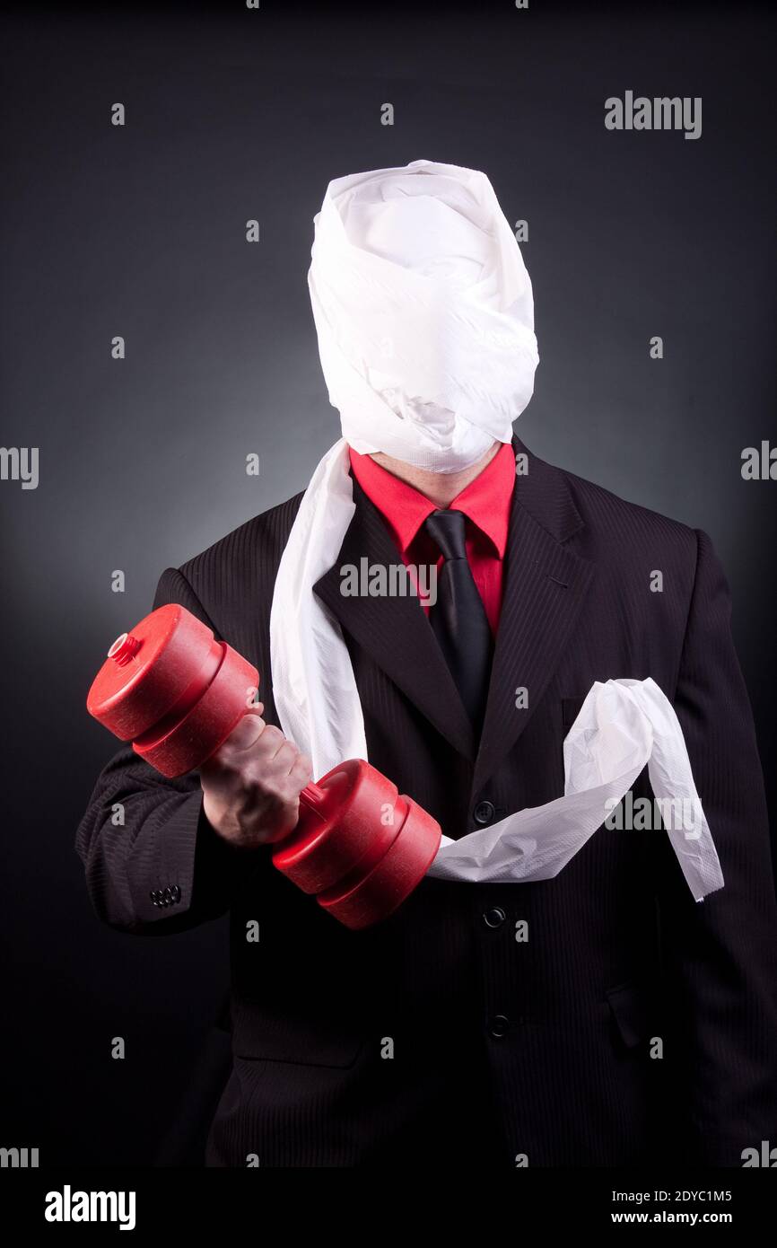 Toilett paper man Stock Photo - Alamy