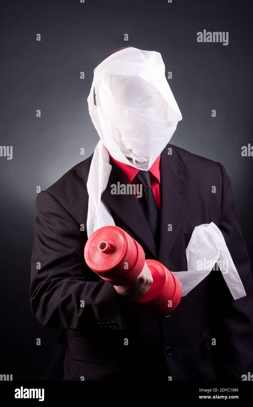 Toilett paper man Stock Photo - Alamy