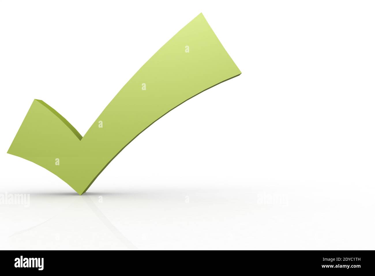 An illustration of a Green check mark isolated on white background, 3D ...