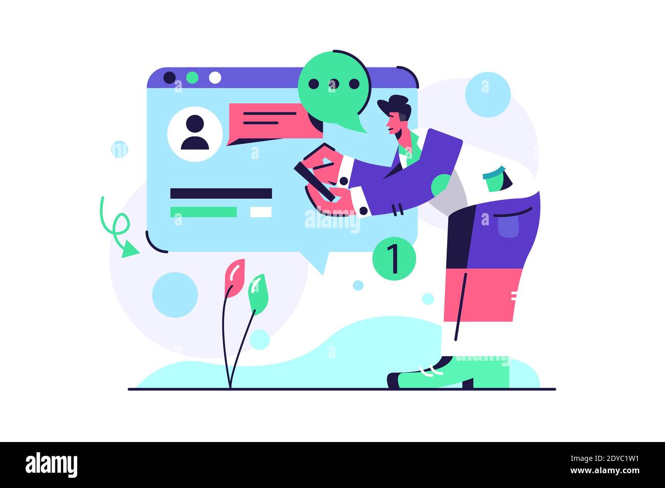 Phone big chat icon Stock Vector Images - Alamy