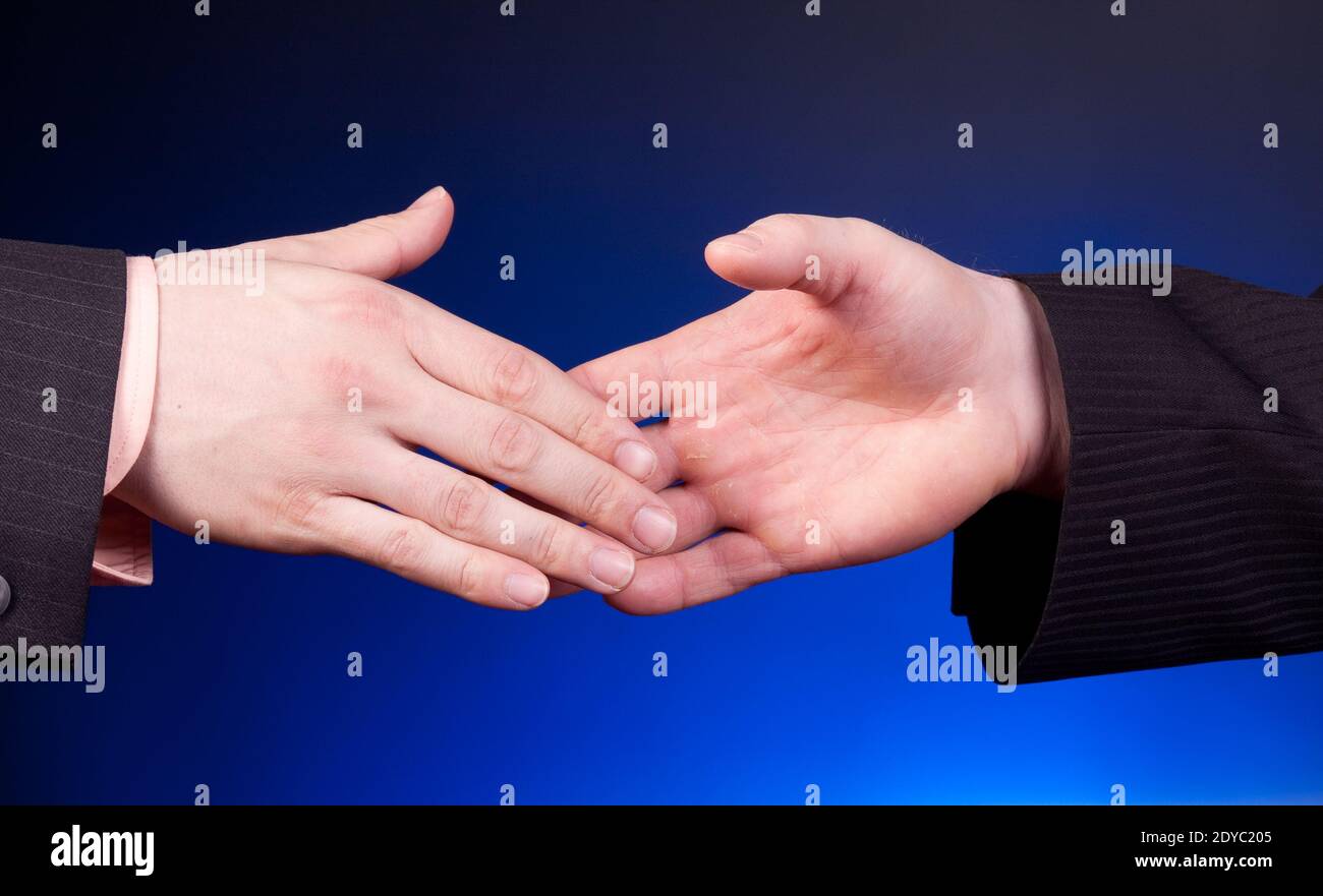 two businessman ready to handshake Stock Photo - Alamy