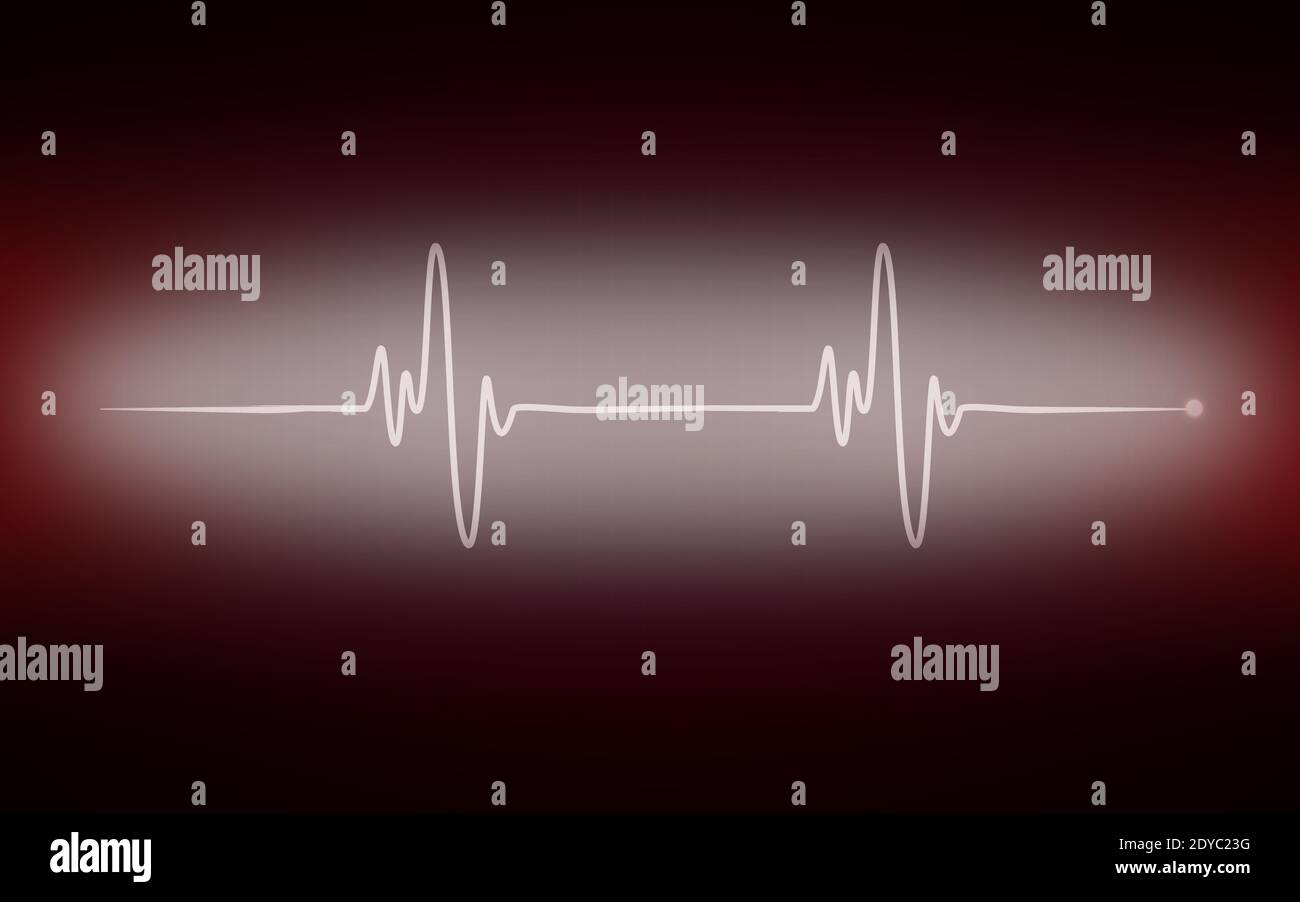 An illustration of a heart cardiogram pulse chart on an ...