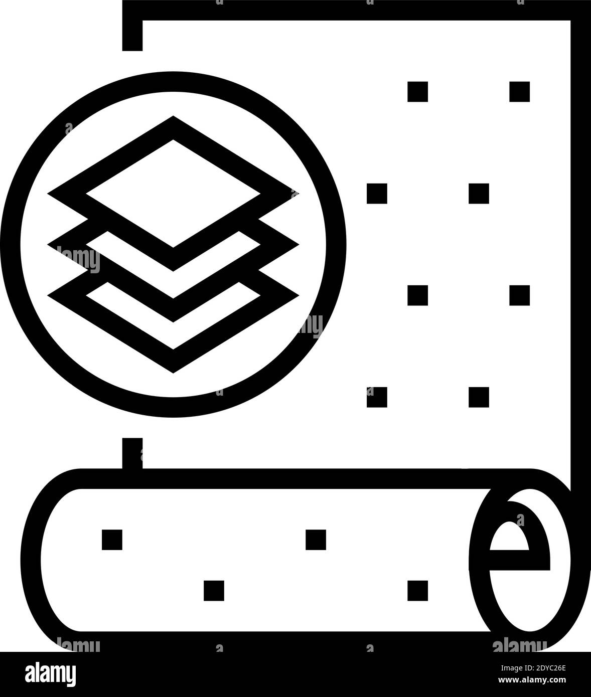 non-woven wallpaper line icon vector illustration Stock Vector Image ...