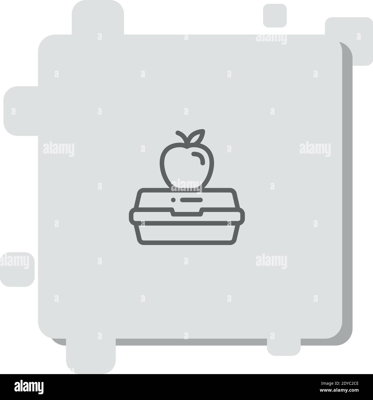 Simple black white lunchbox Stock Vector Images - Alamy