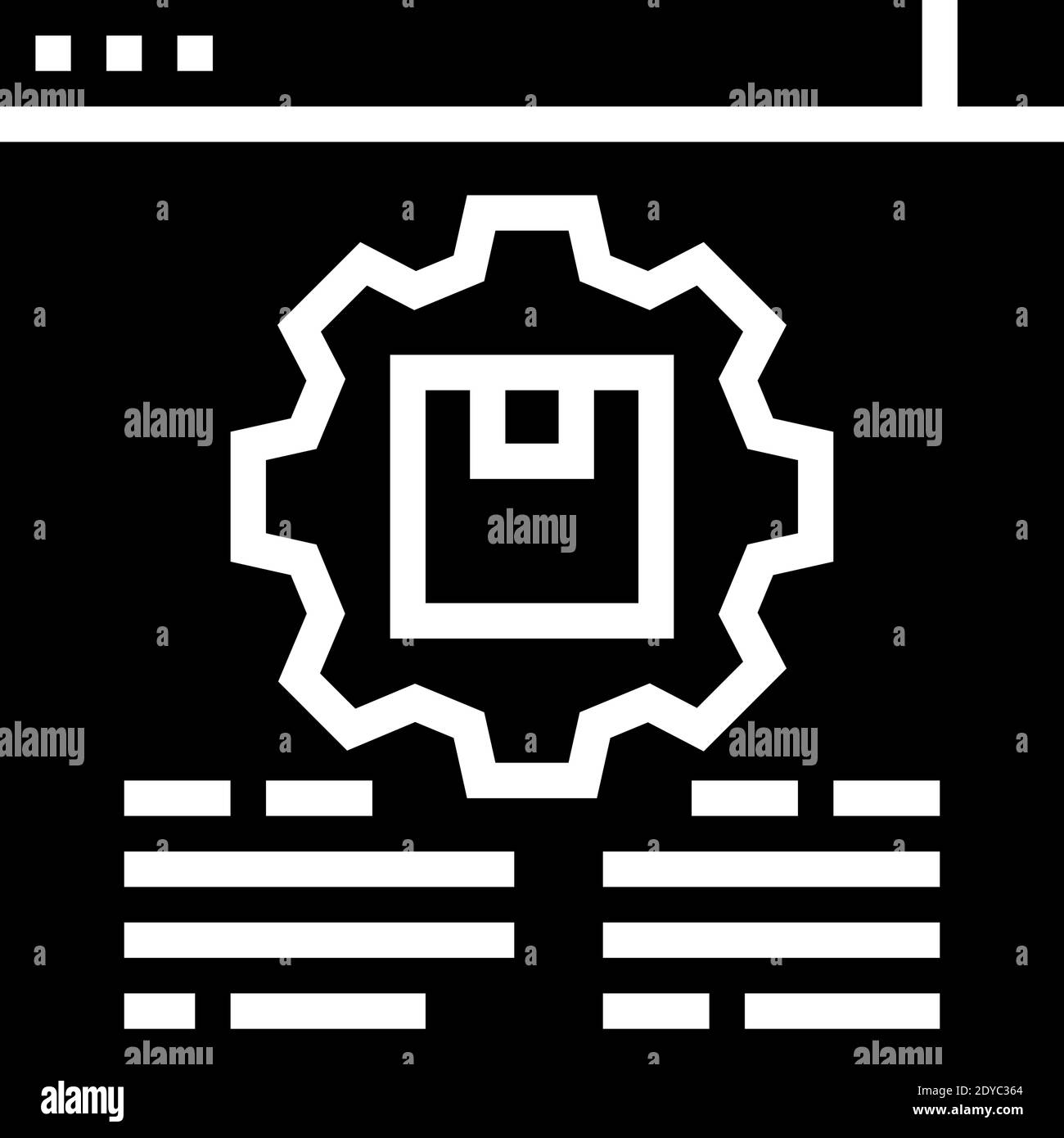 working process review glyph icon vector illustration Stock Vector ...