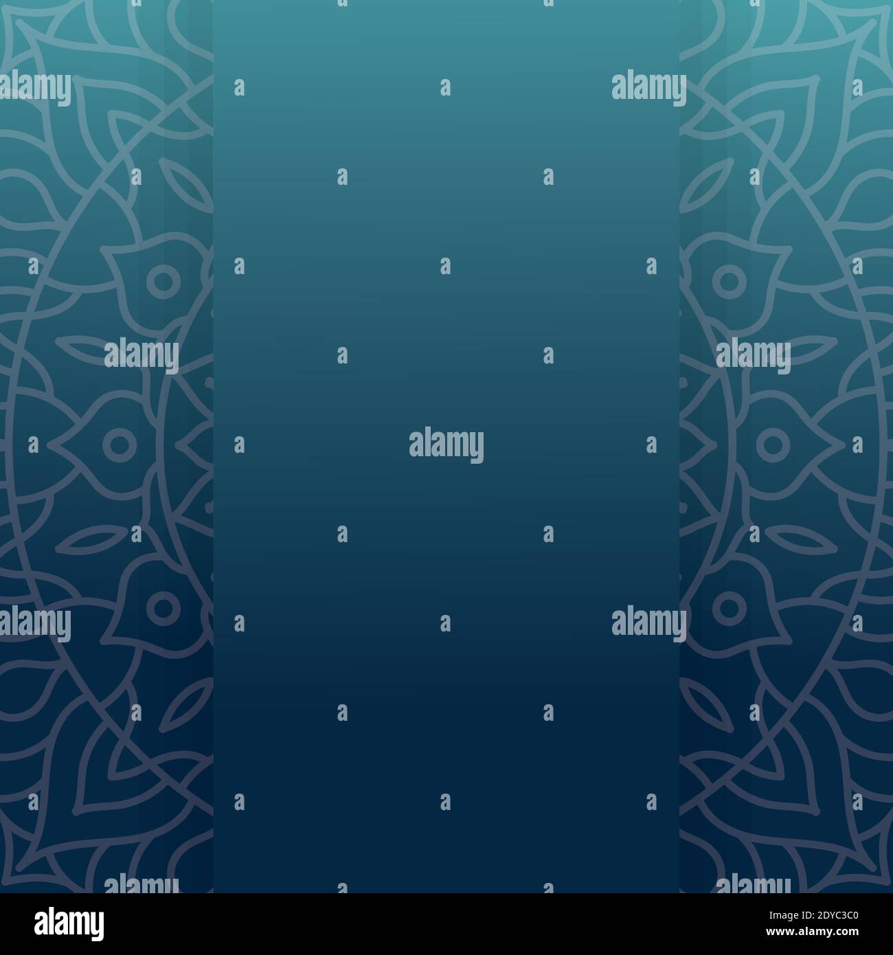 Mandala frame on blue background design of Bohemic ornament indian and ...