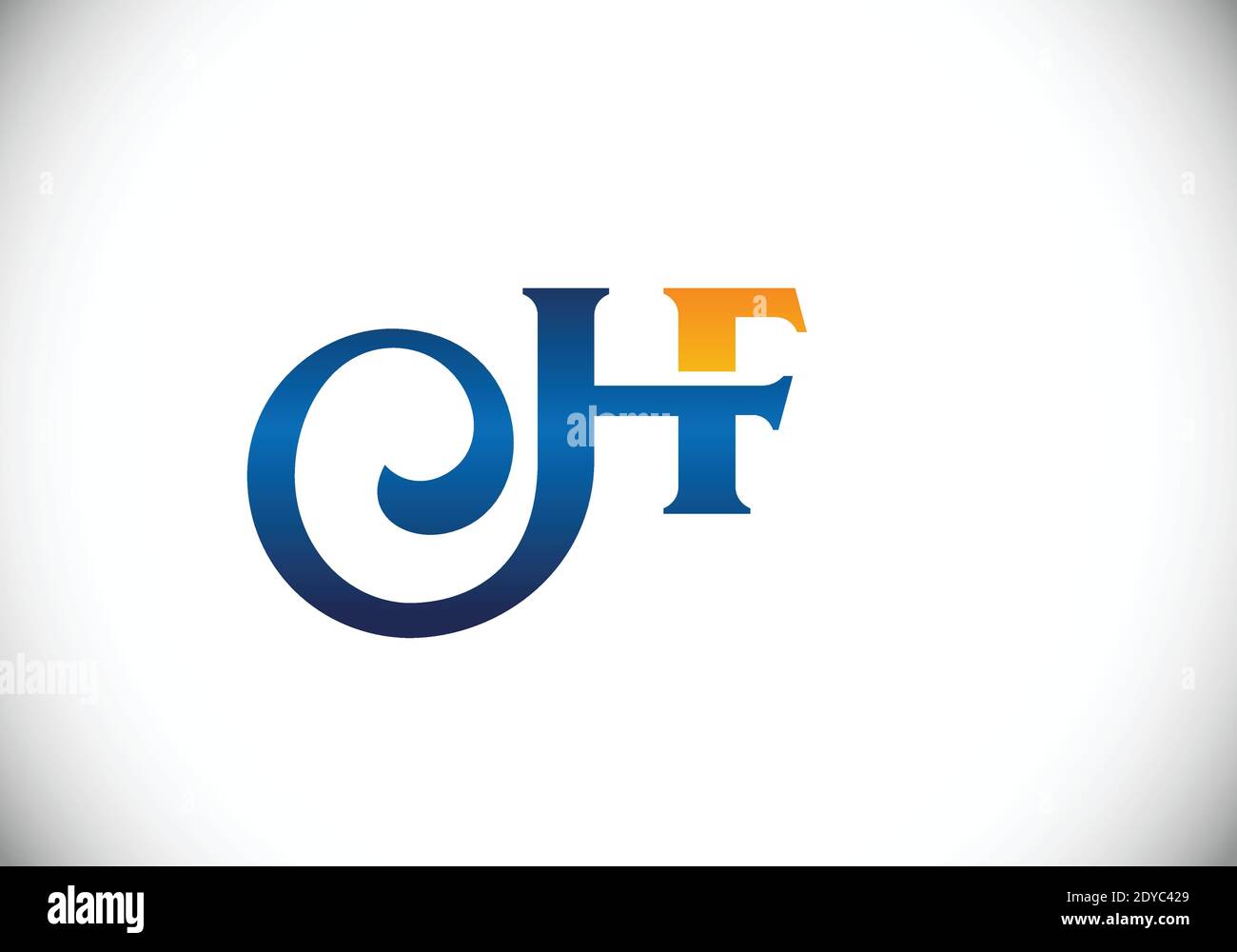 Initial Monogram Letter H F Logo Design Vector Template. H F Letter ...