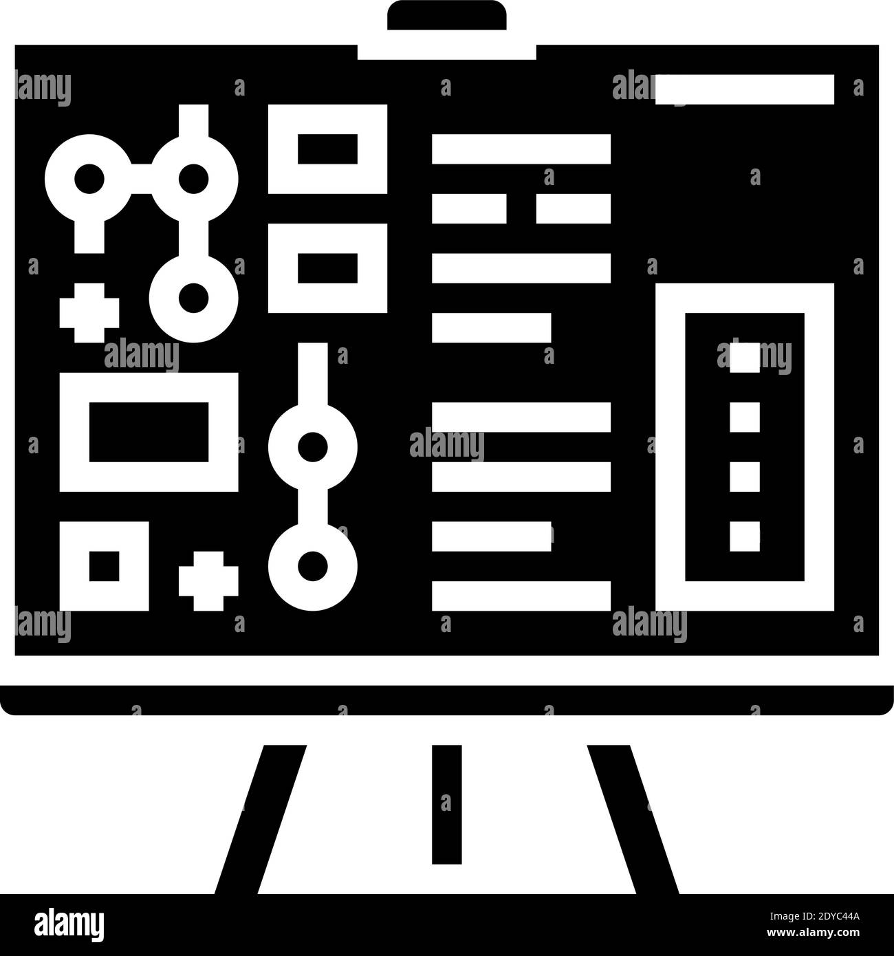 technical report glyph icon vector illustration Stock Vector Image ...