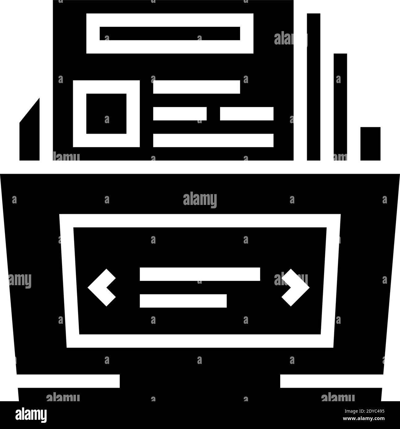 complex report glyph icon vector illustration Stock Vector Image & Art ...