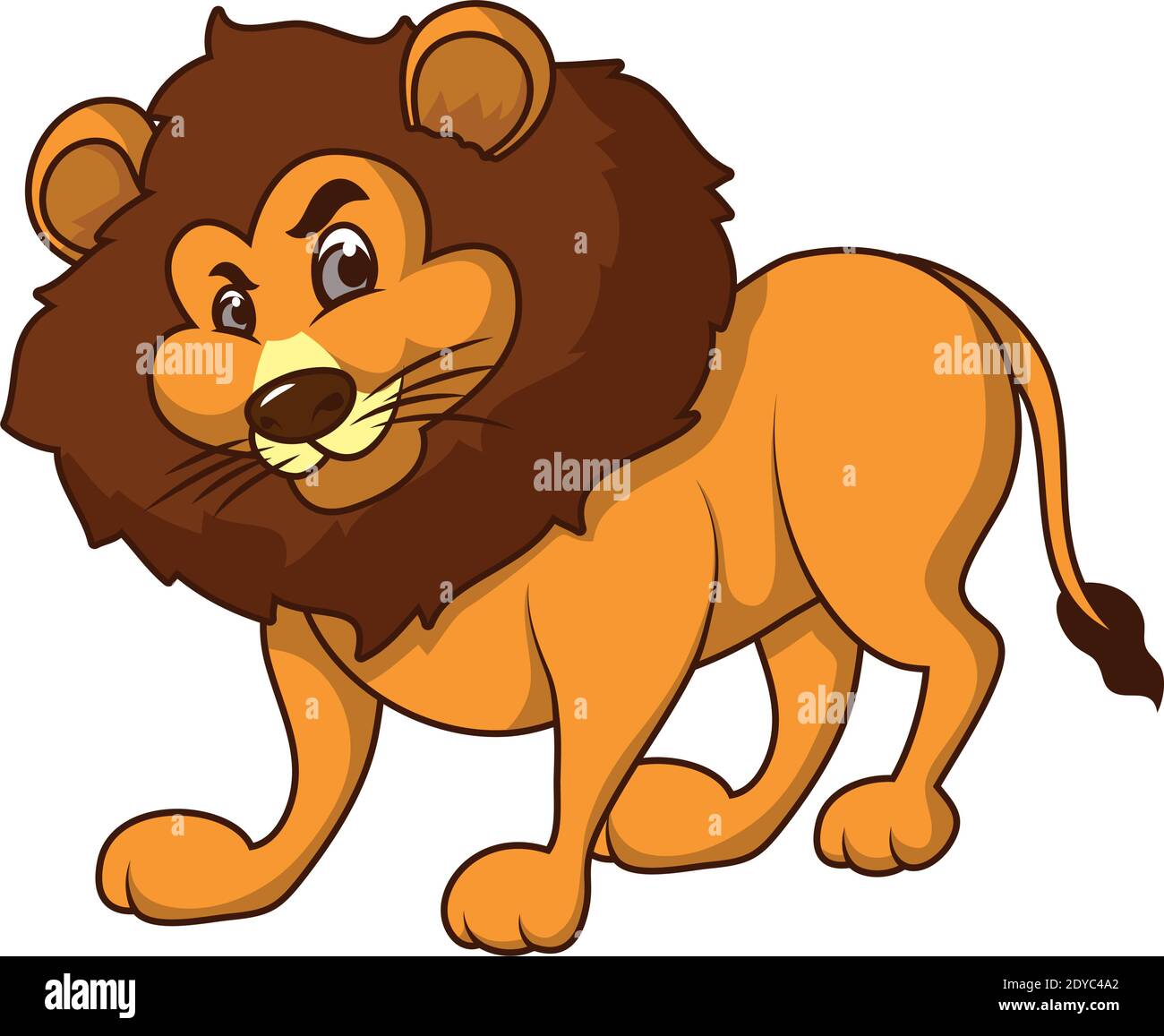 cute lion comic cartoon character vector illustration design Stock ...