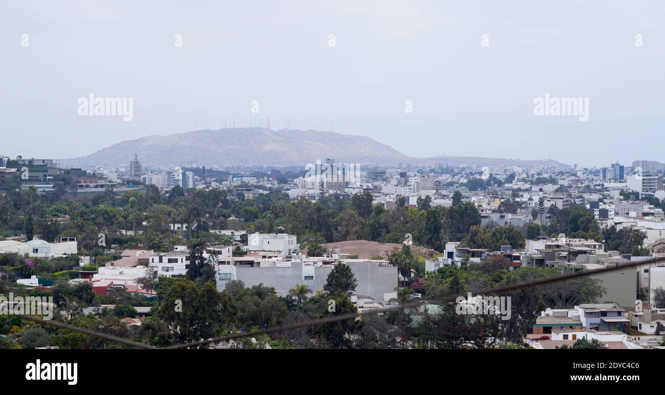 Morro solar over chorrillos and surco, lima Peru Stock Photo - Alamy