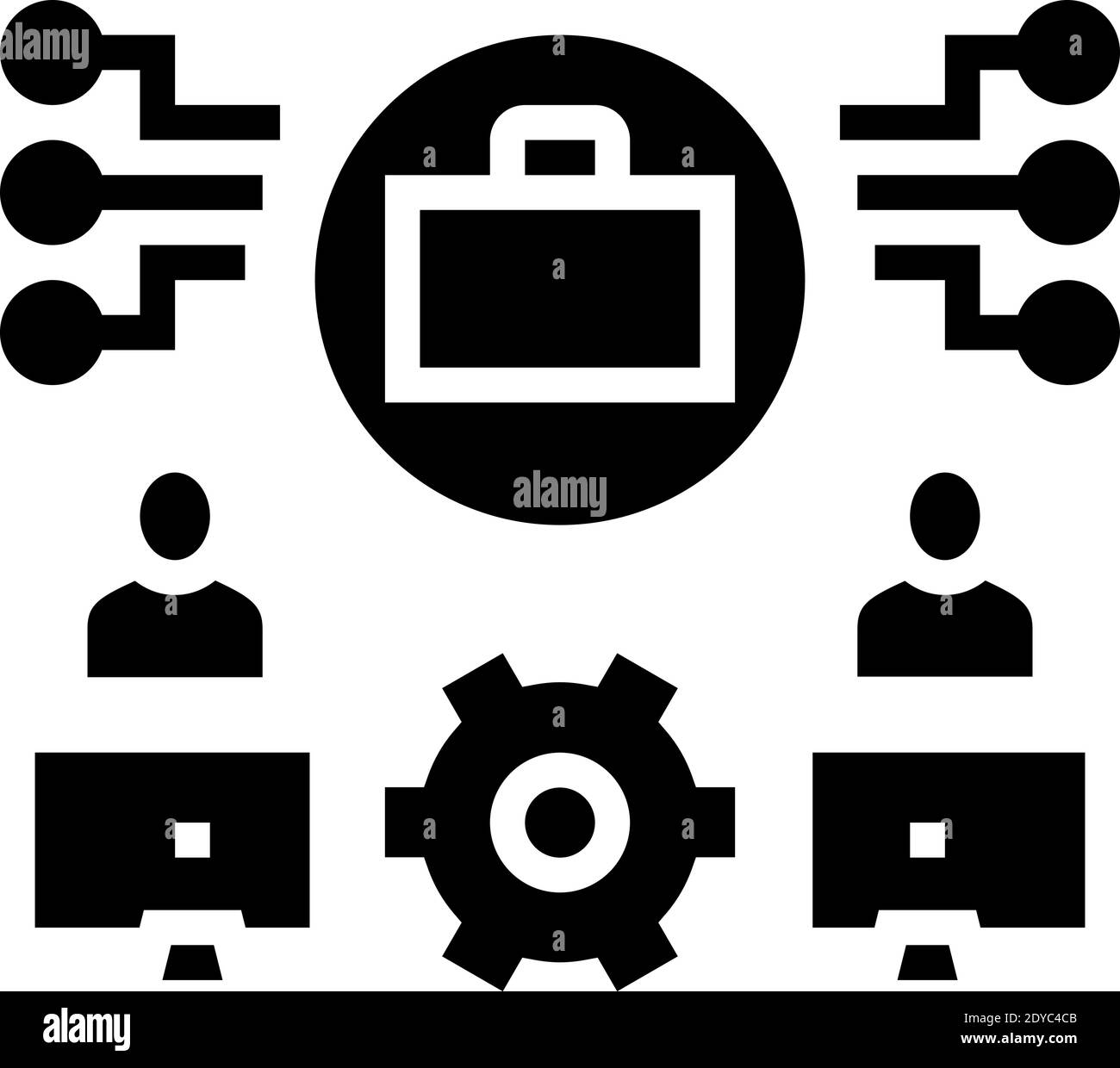 work system glyph icon vector illustration Stock Vector Image & Art - Alamy