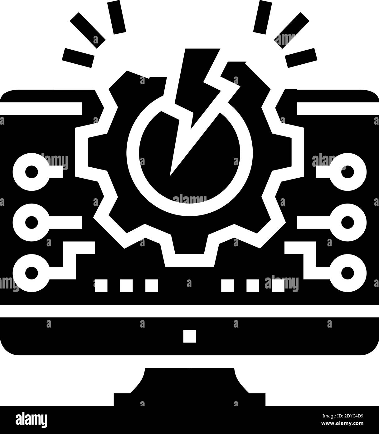 overload system glyph icon vector illustration Stock Vector Image & Art ...