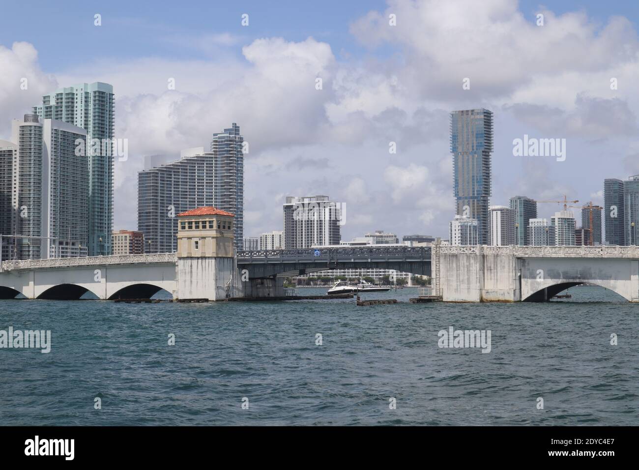 A beautiful view across the Intracoastal Waterway to the skyline of ...