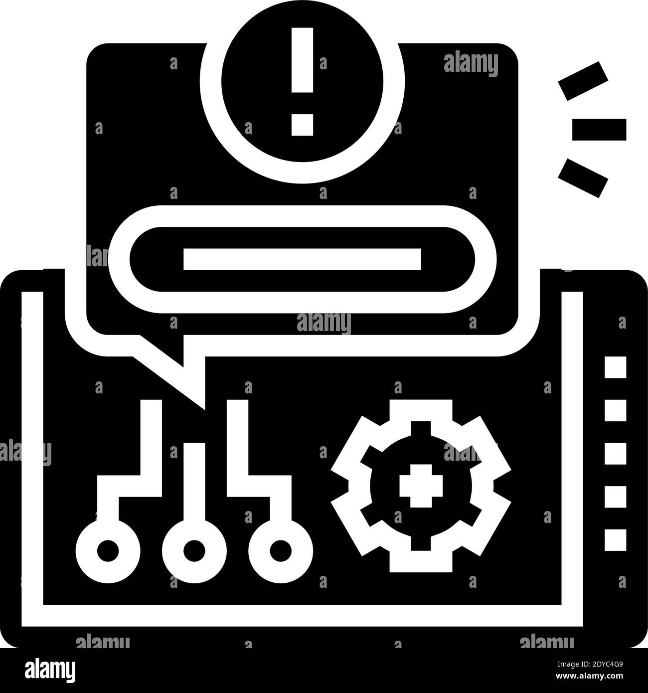 alert system glyph icon vector illustration Stock Vector Image & Art ...