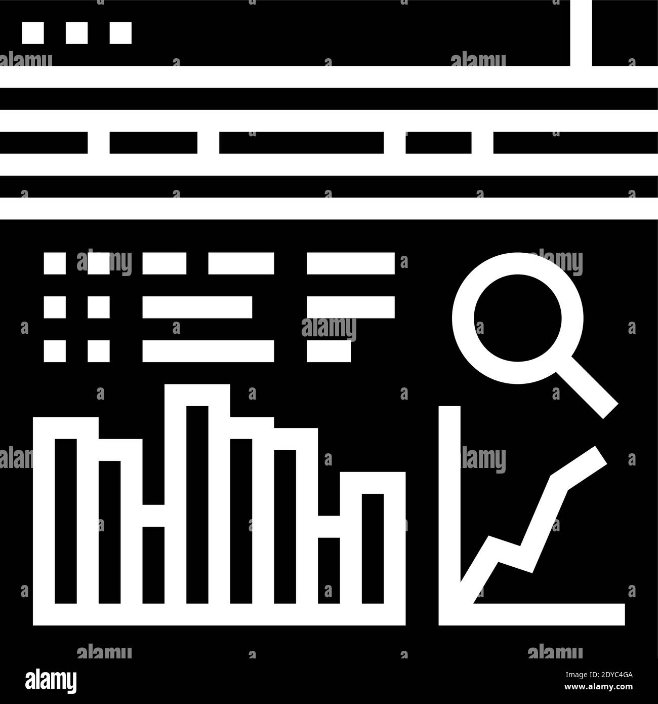 analysis system glyph icon vector illustration Stock Vector Image & Art ...