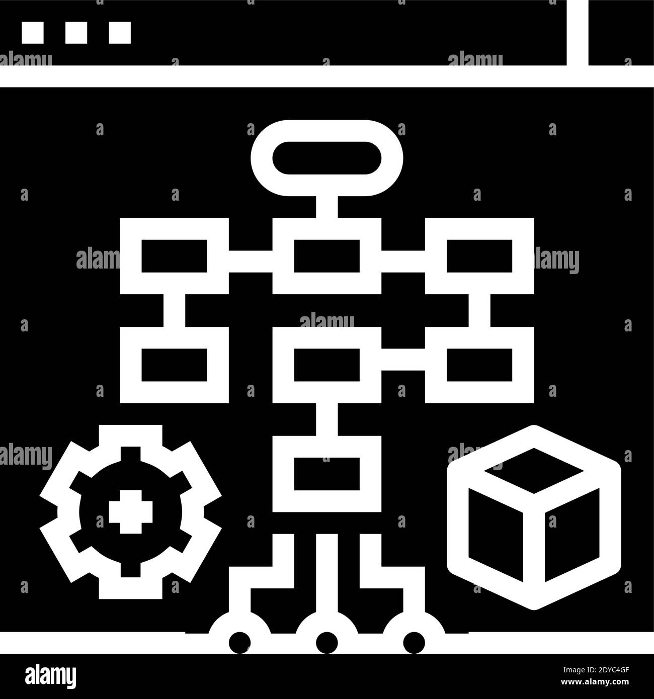 process system glyph icon vector illustration Stock Vector Image & Art ...