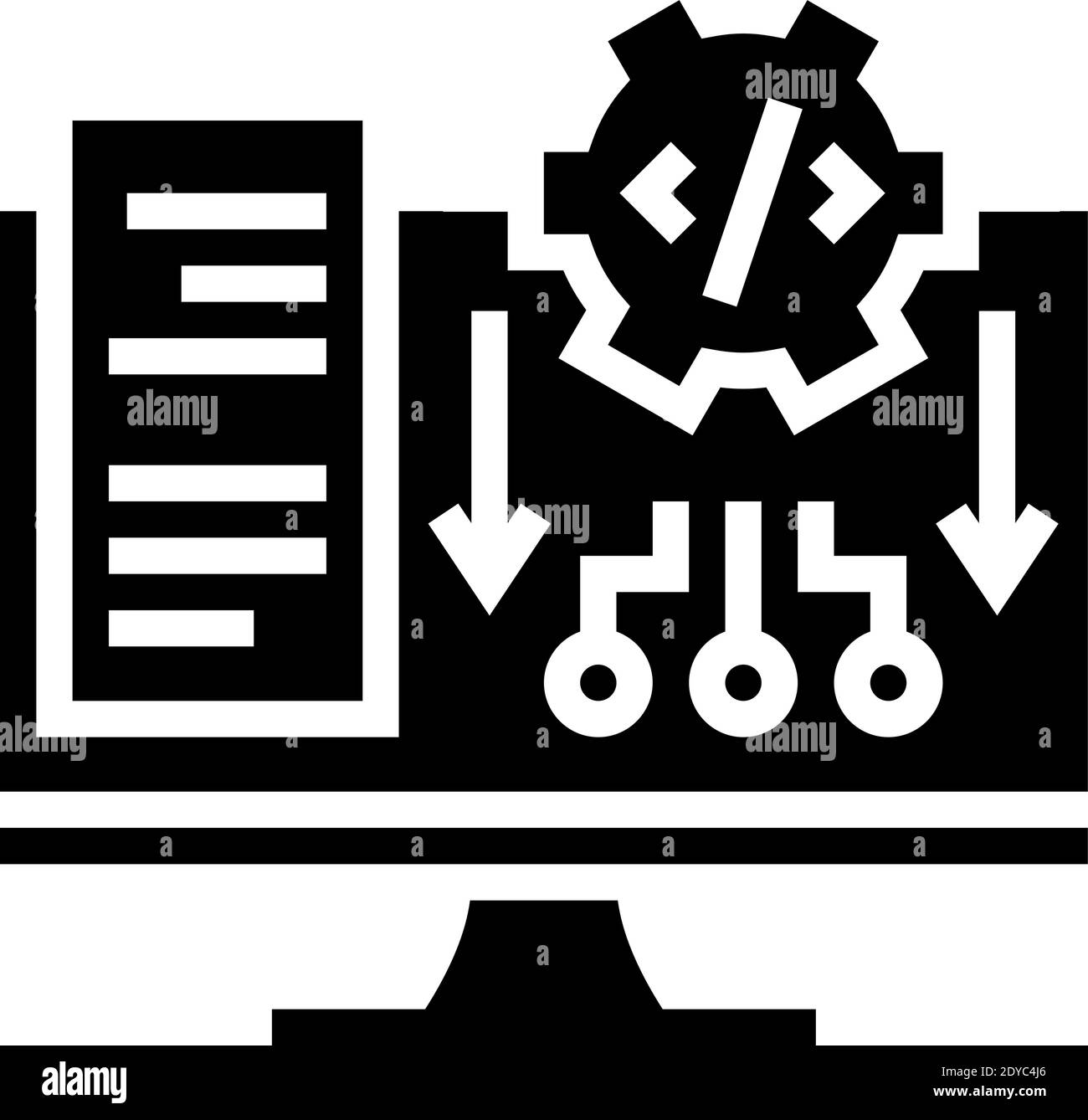 software system glyph icon vector illustration Stock Vector Image & Art ...