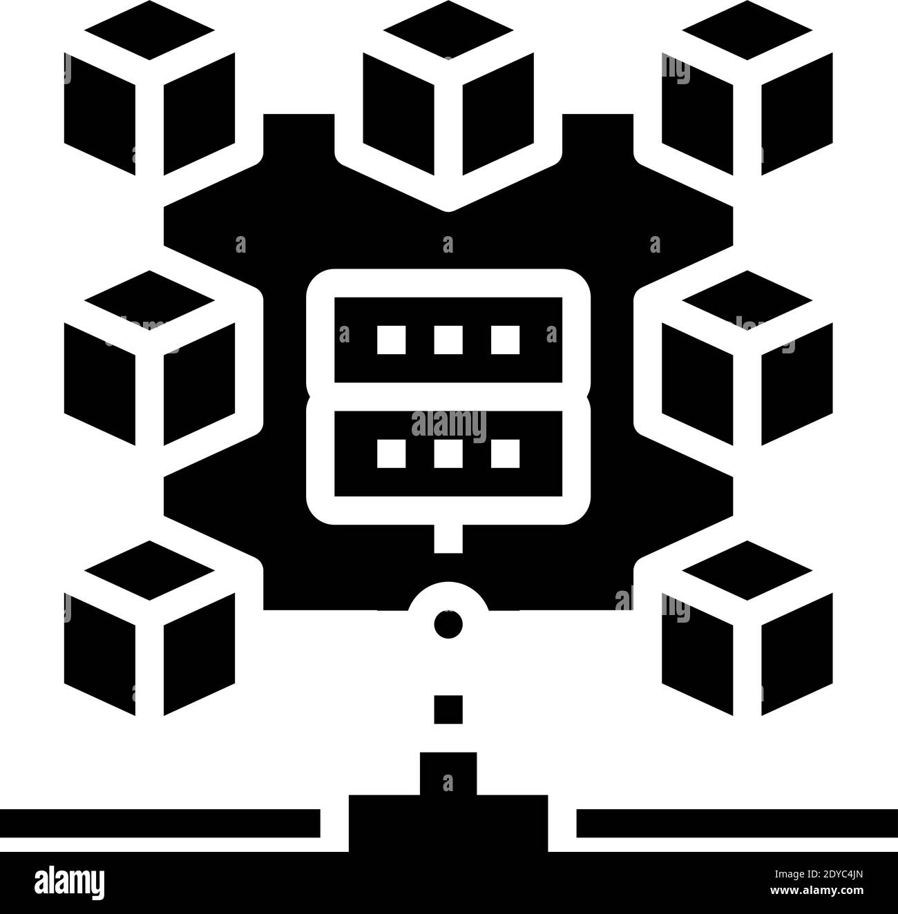 data system glyph icon vector illustration Stock Vector Image & Art - Alamy