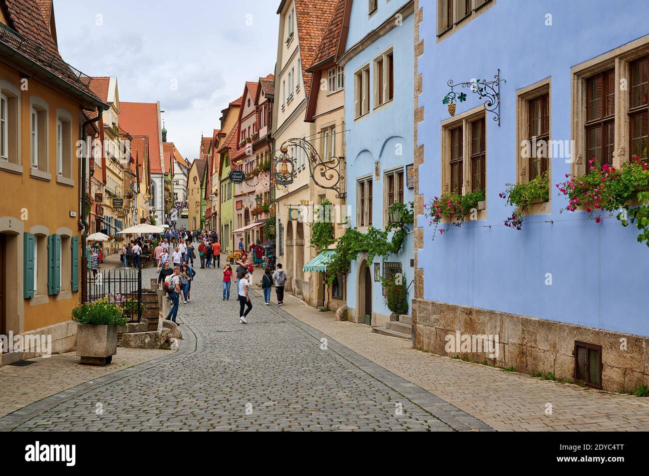 medieval old town of Rothenburg ob der Tauber, Bavaria, Germany Stock ...