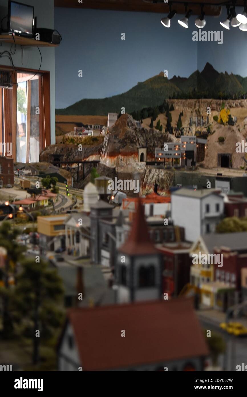 Details from model train exhibit at Expo New Mexico fairgrounds ...