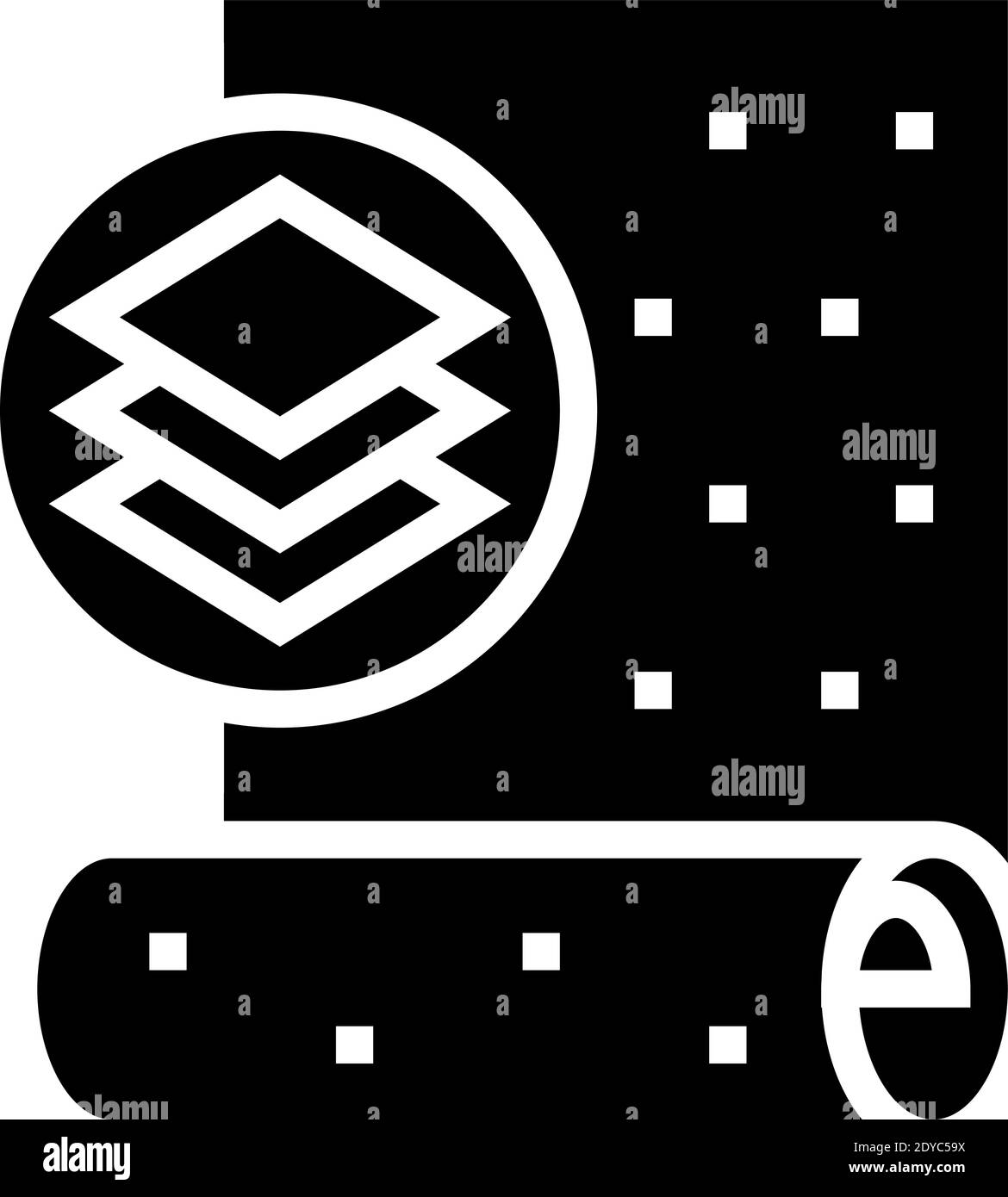 non-woven wallpaper glyph icon vector illustration Stock Vector Image ...