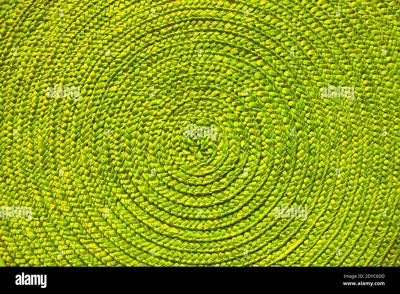 Green place mat wicker texture background Stock Photo - Alamy
