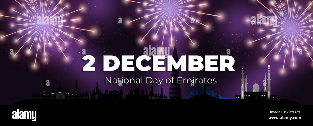 National Day of Emirates 2 December Holiday Background. Vector ...