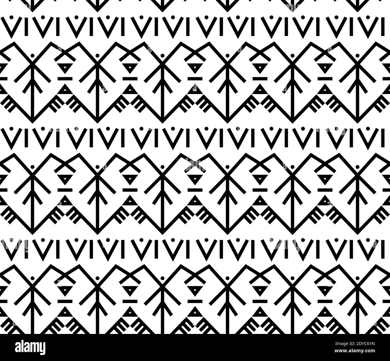 Ethnic Baltic Folk traditional ornament seamless pattern Stock Vector ...