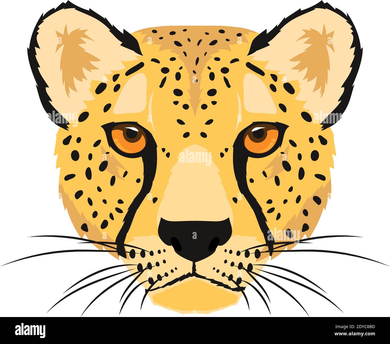 wild leopard animal head fauna character vector illustration design ...