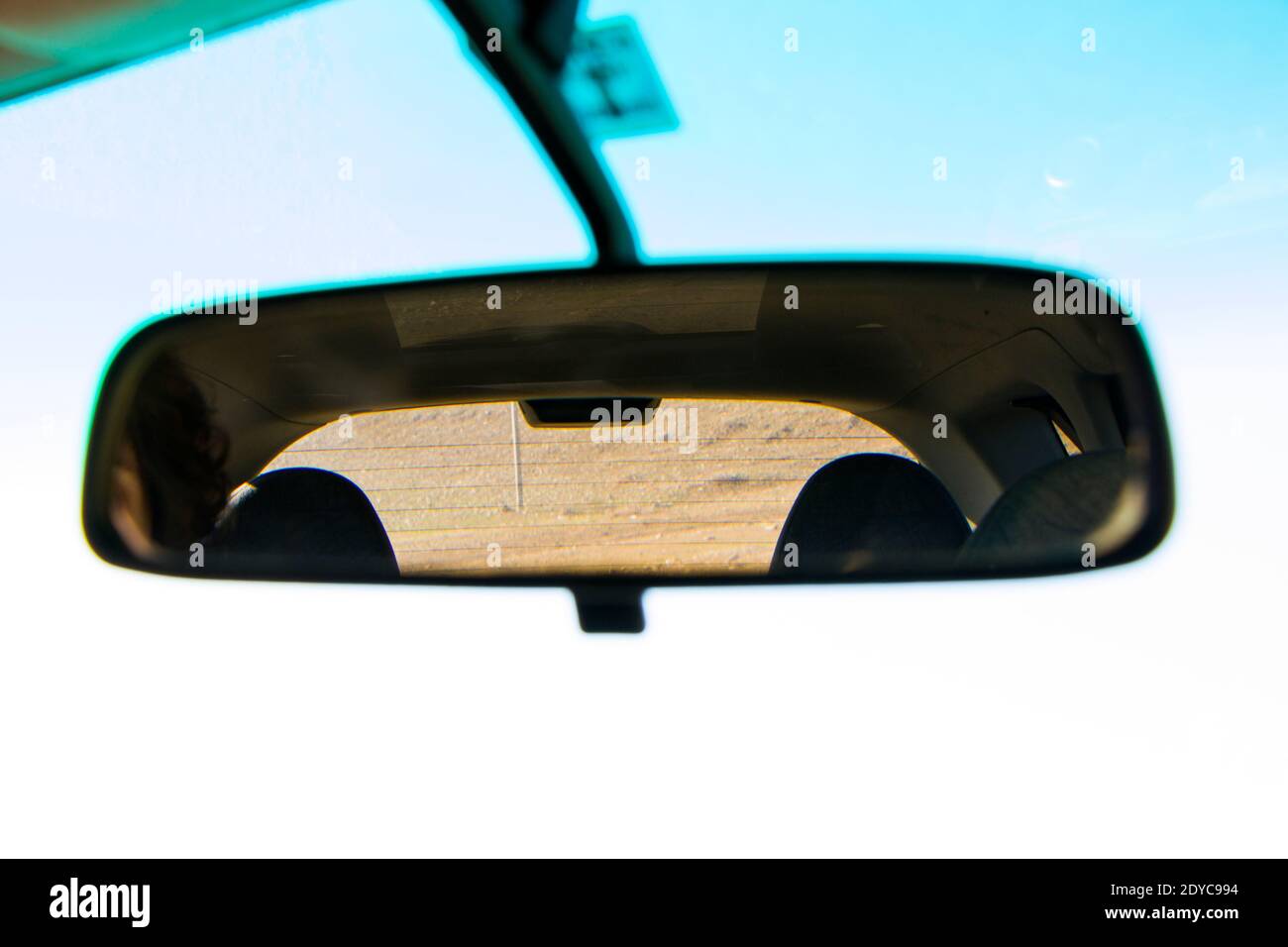 Car mirror reflection close-up, daylight and mirror of automobile Stock ...