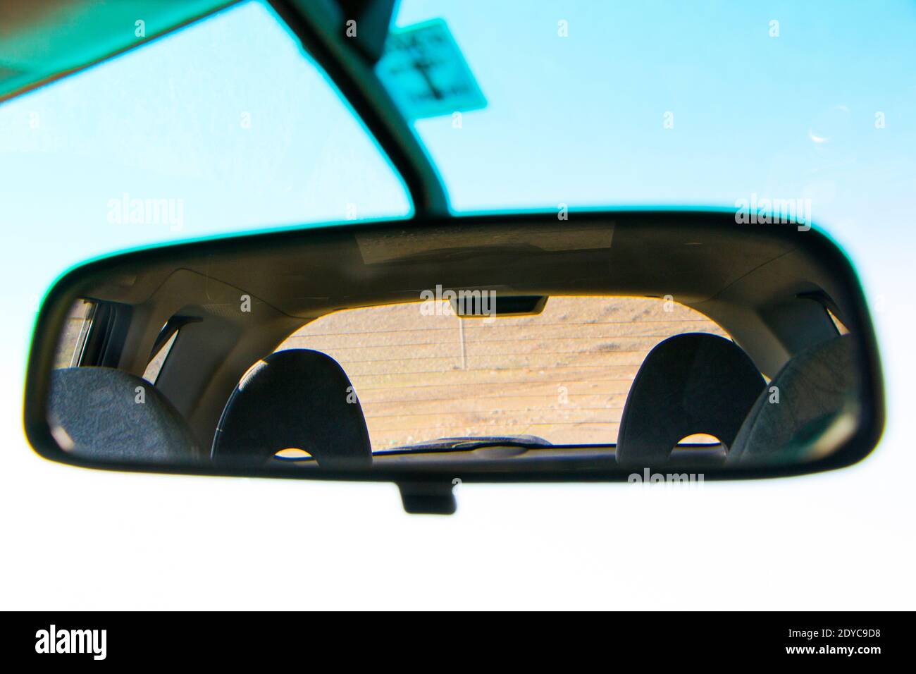 Car mirror reflection close-up, daylight and mirror of automobile Stock ...